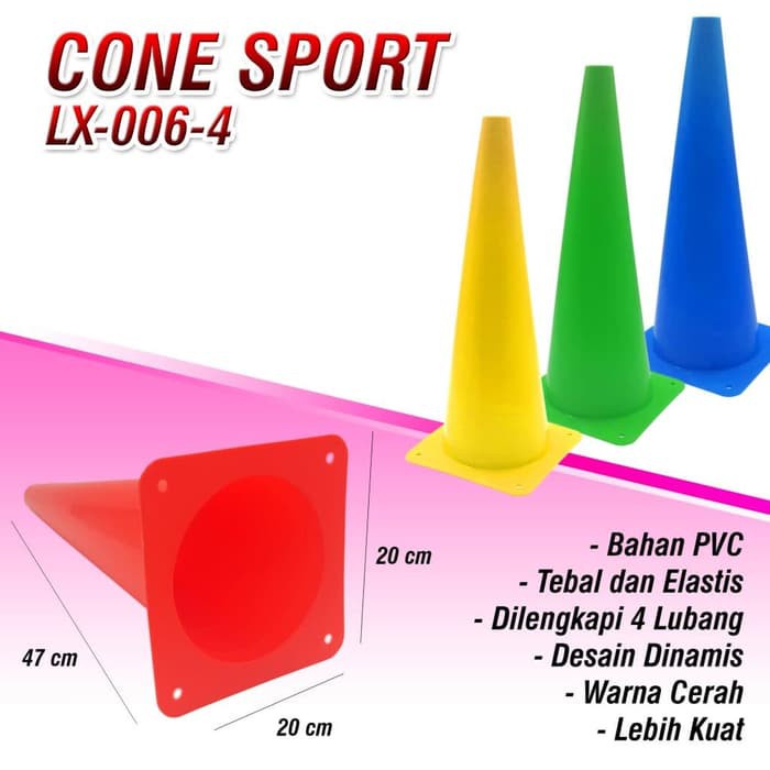 Jual CONE CONES KERUCUT KECIL PENANDA JALAN MARKING LAPANGAN LX006-4 ...
