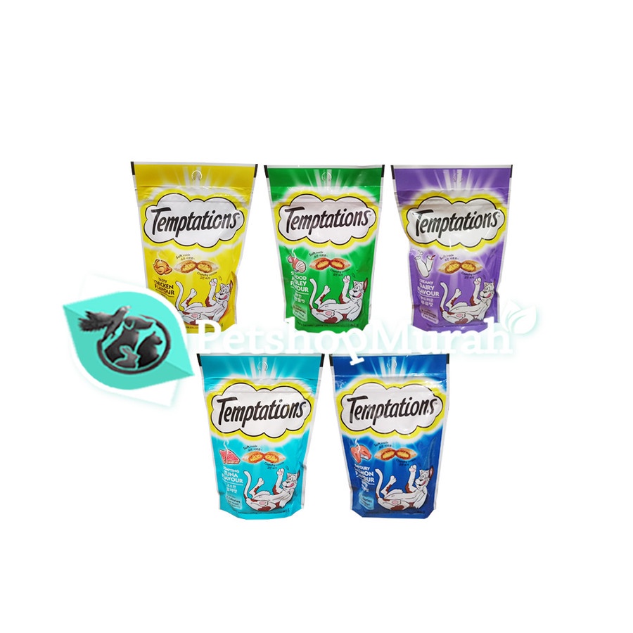 Jual Makanan Kucing Temptations 85 gr / snack temtations 85gram ...