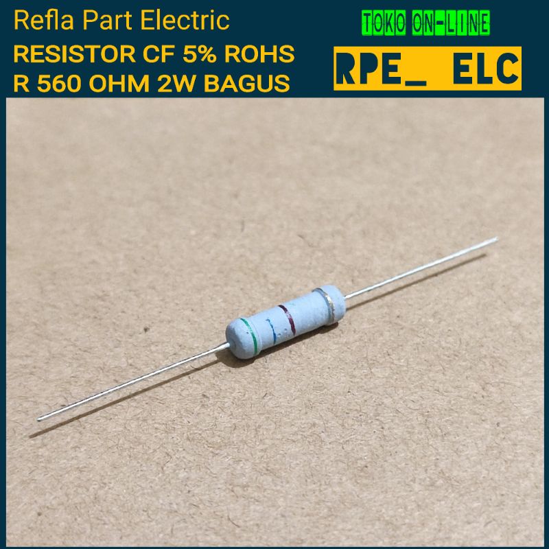Jual 10 BUAH RESISTOR 560 OHM 2W 2 WATT CF 5% ROHS | Shopee Indonesia