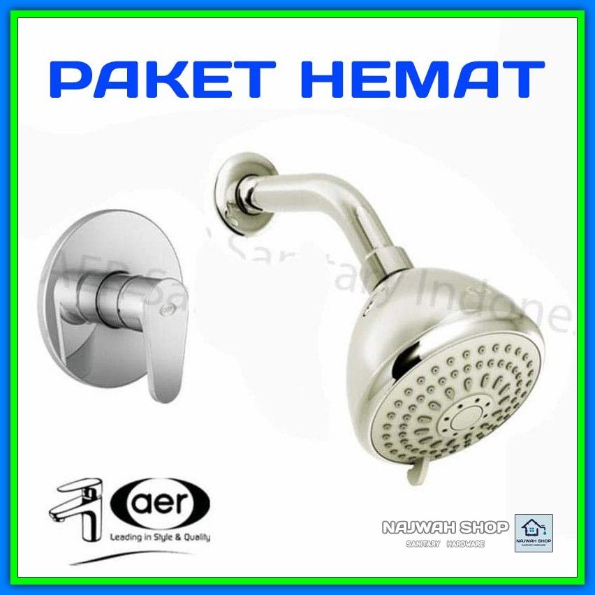 Jual Shower Set Kran Tanam Air Dingin AER SSV 01C dan Wall Shower WS 15 Paket Shower Air Dingin ...