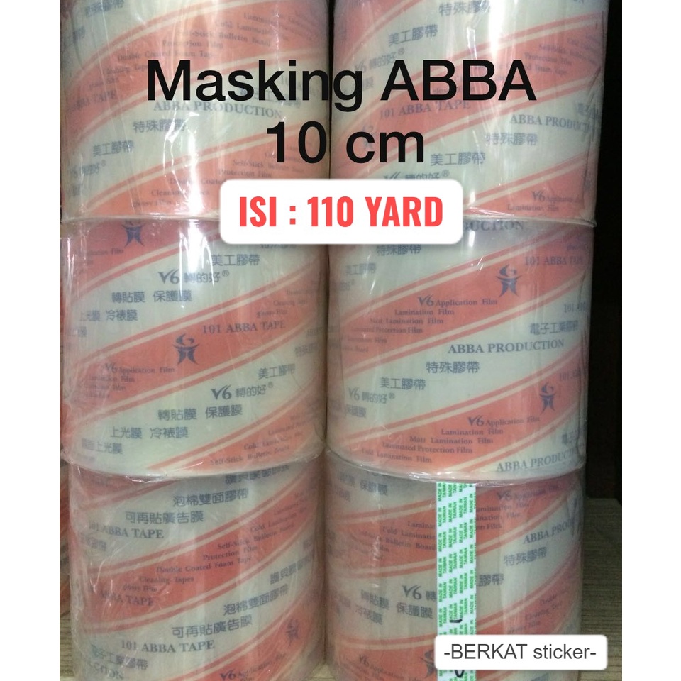 Jual TRANSFER / MASKING TAPE ABBA 10 cm x 110 yard LAMINASI CUTTING STICKER STIKER 10cm | Shopee ...