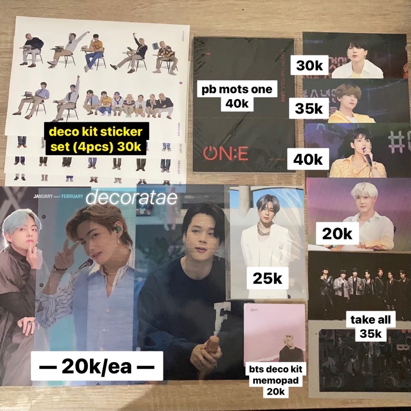 Jual [CLEARANCE SALE] OFFICIAL bts sticker deco kit set postcard ...