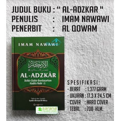 Jual Buku Al-Adzkar An-Nawawi Dzikir-Dzikir Berdasarkan Hadits Nabi | Shopee Indonesia