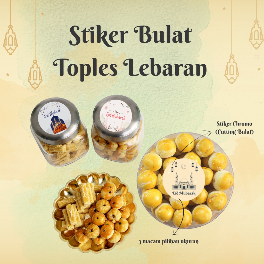 Jual (Bulat) Sticker Label Toples Nastar Toples Kue Kering Lebaran 2023 ...