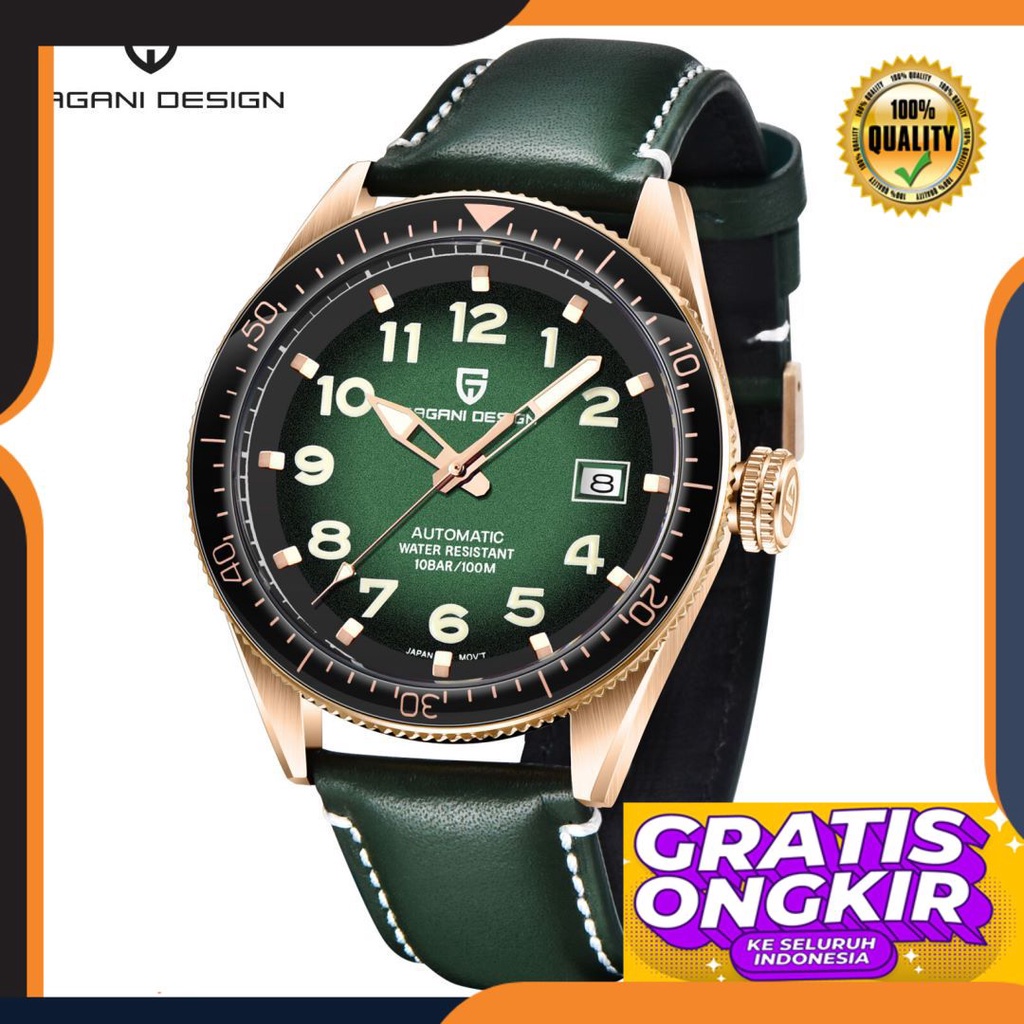 Jual Pagani design bergani new men's mechanical watch needle buckle ...