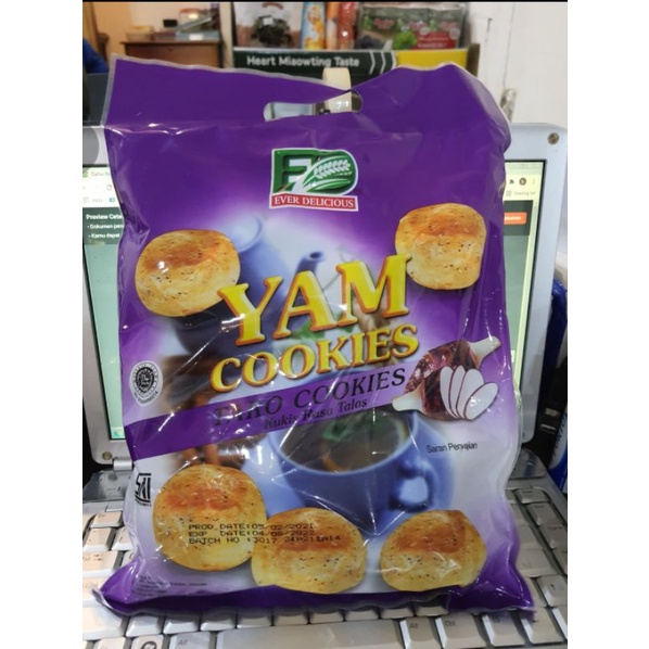 Jual yam cookies taro cookies halal kukis rasa talas | Shopee Indonesia