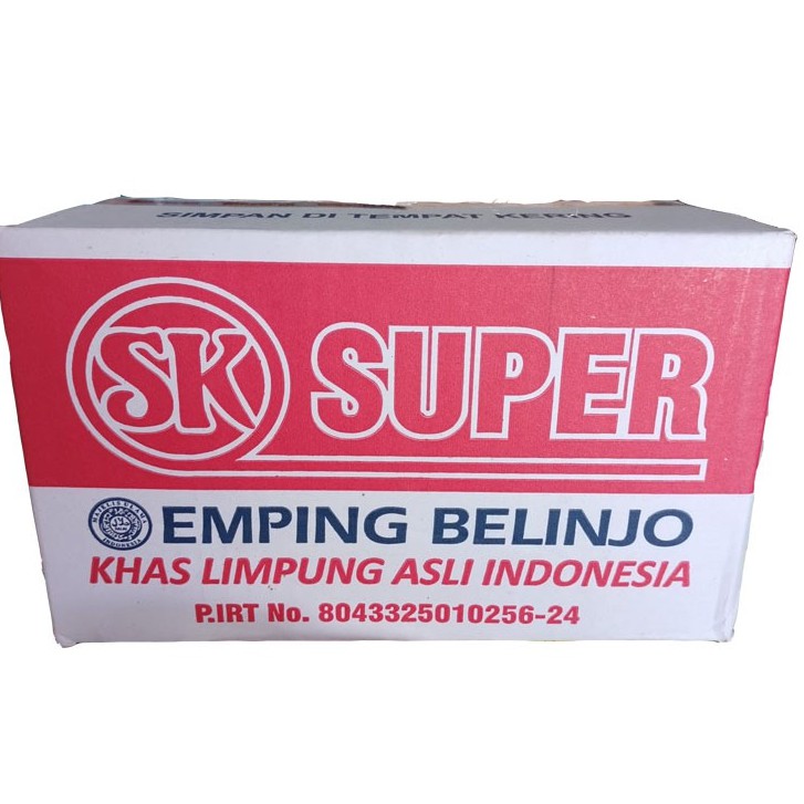 Jual (1 kg) EMPING BELINJO SK Super Kemasan Kardus Aman Emping Blinjo ...