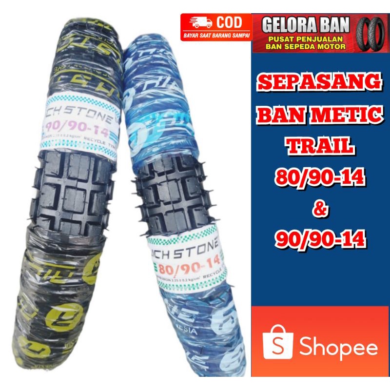 Jual sepasang ban motor matic trail 80/90-14 &90/90-14 ban trail ...