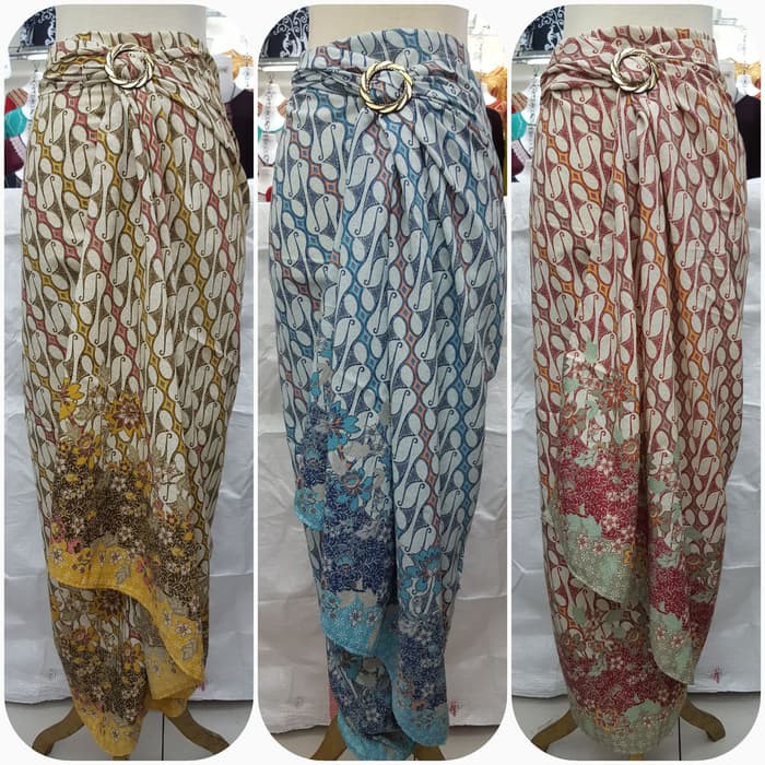 Jual Rok kain batik lilit modern - Kuning | Shopee Indonesia