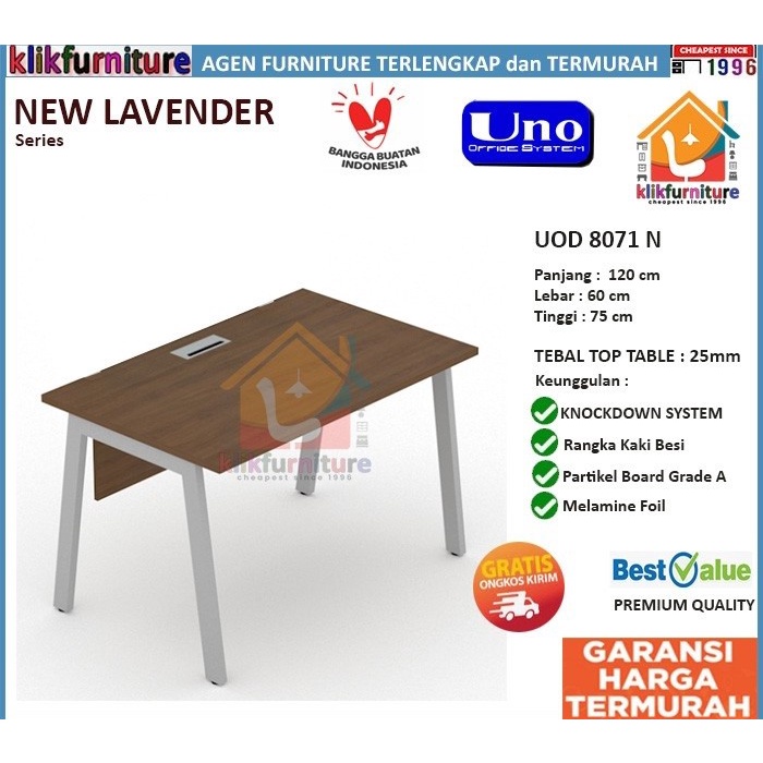 Jual Meja Kantor Uno New Lavender Series - UOD 8072 N | Shopee Indonesia