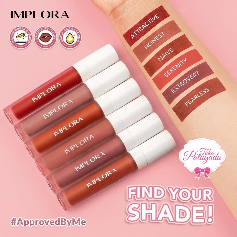 Jual [BISA COD] Implora Lip Velvet - Lip Velvet Implora - Lipstick ...
