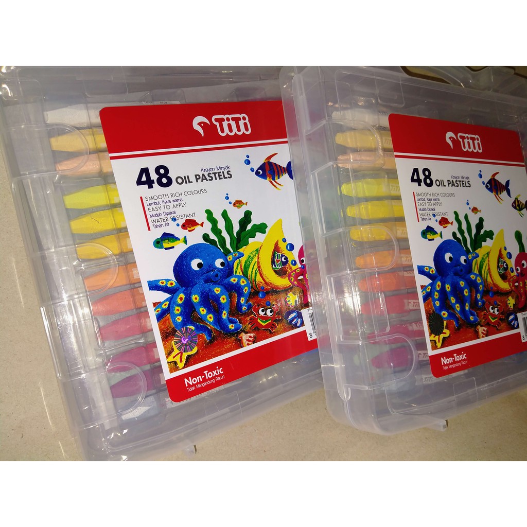 Jual ORI Crayon TITI 48 warna ASLI/Krayon/oil Pastel | Shopee Indonesia