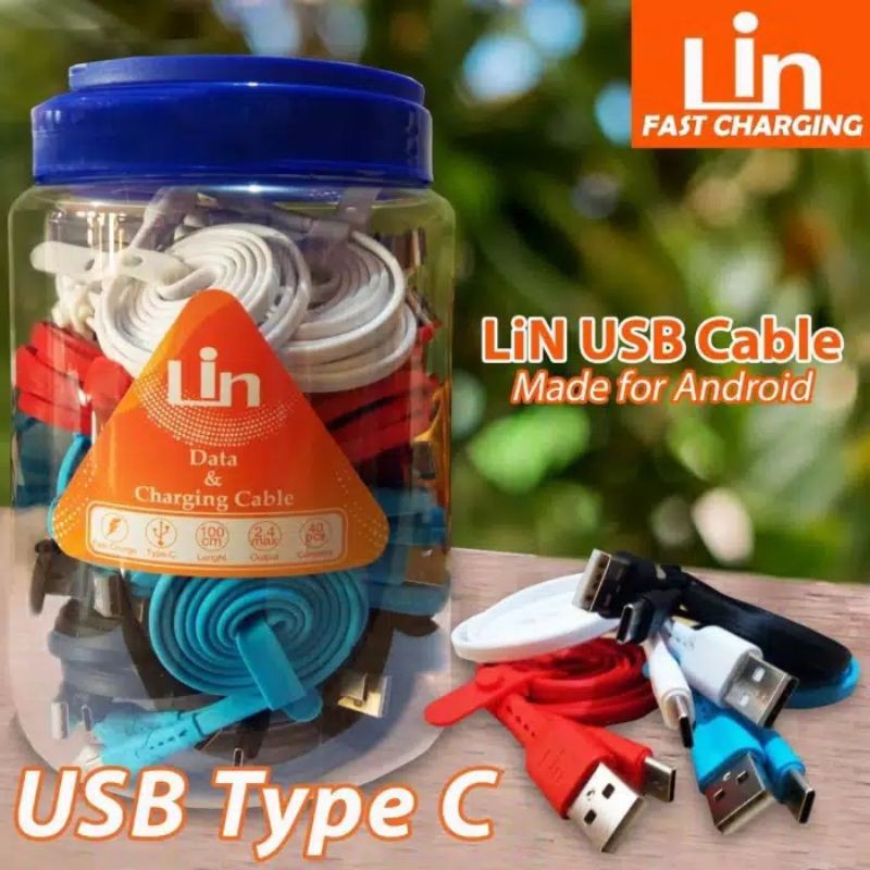 Jual Kabel data LIN Type C 2.4A fast charger | Shopee Indonesia