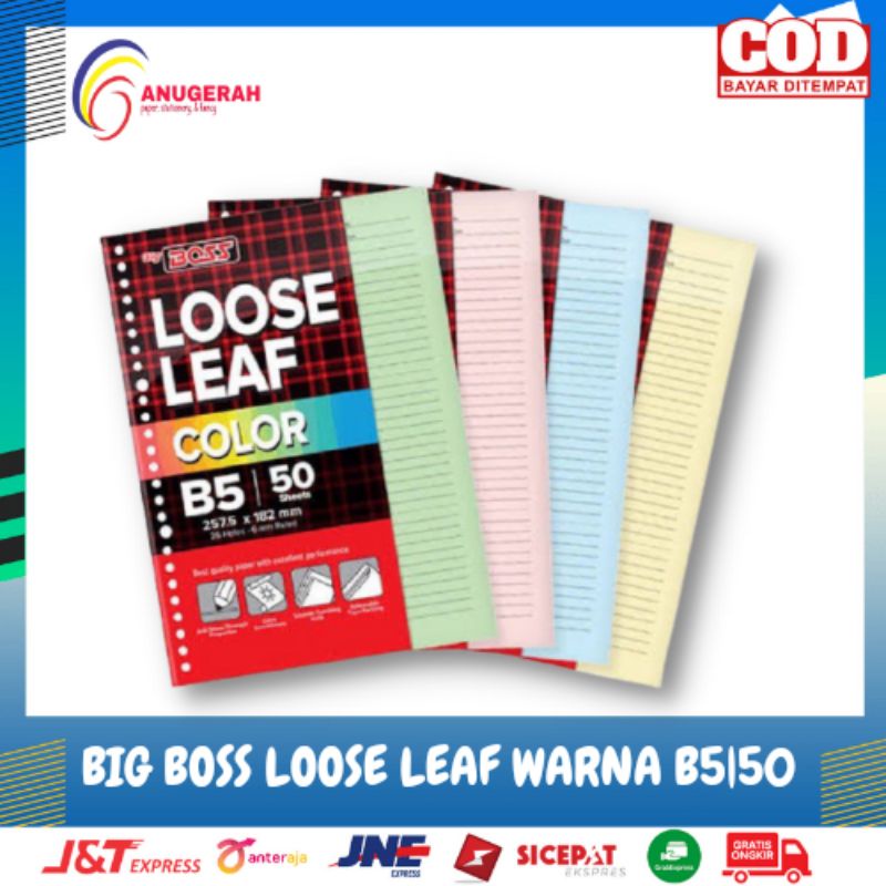 Jual Big Boss LOOSE LEAF B5 50 Warna (PCS) | Shopee Indonesia