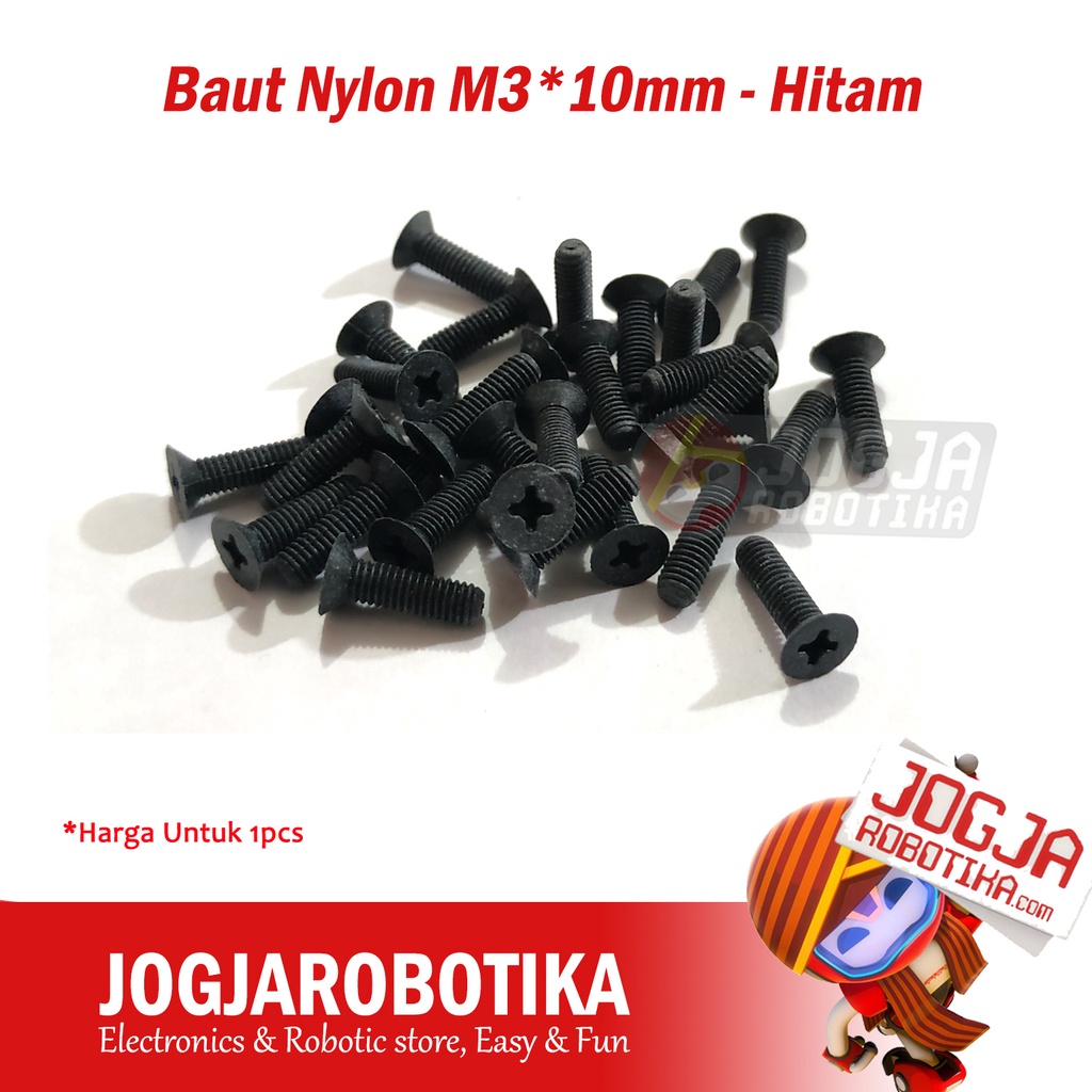 Jual Baut Nylon M3*10mm - Hitam | Shopee Indonesia