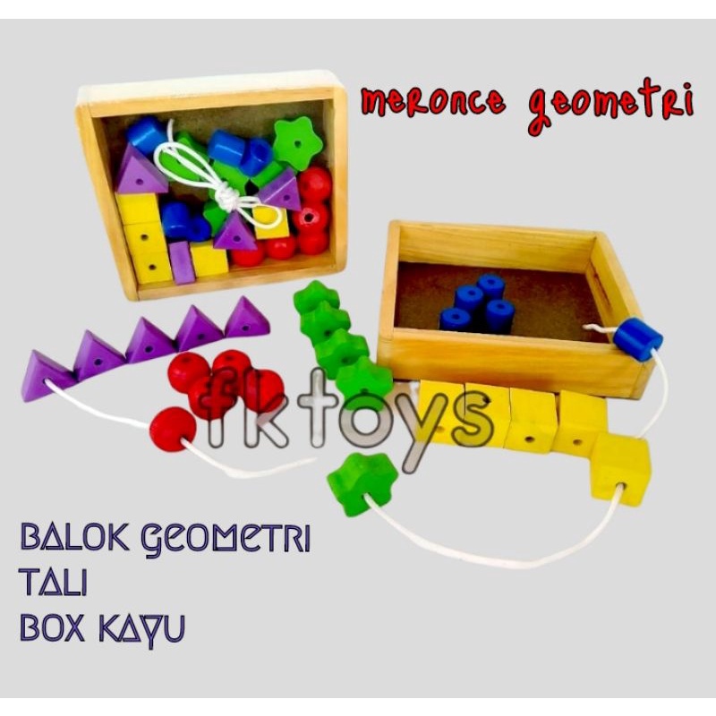 Jual Meronce geometri kayu fktoys_ mainan edukasi | Shopee Indonesia
