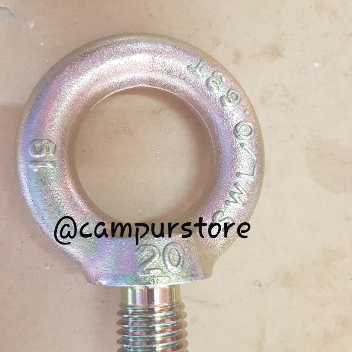 Jual Eye Bolt M20 Besi hook gantung bulat /kuning | Shopee Indonesia