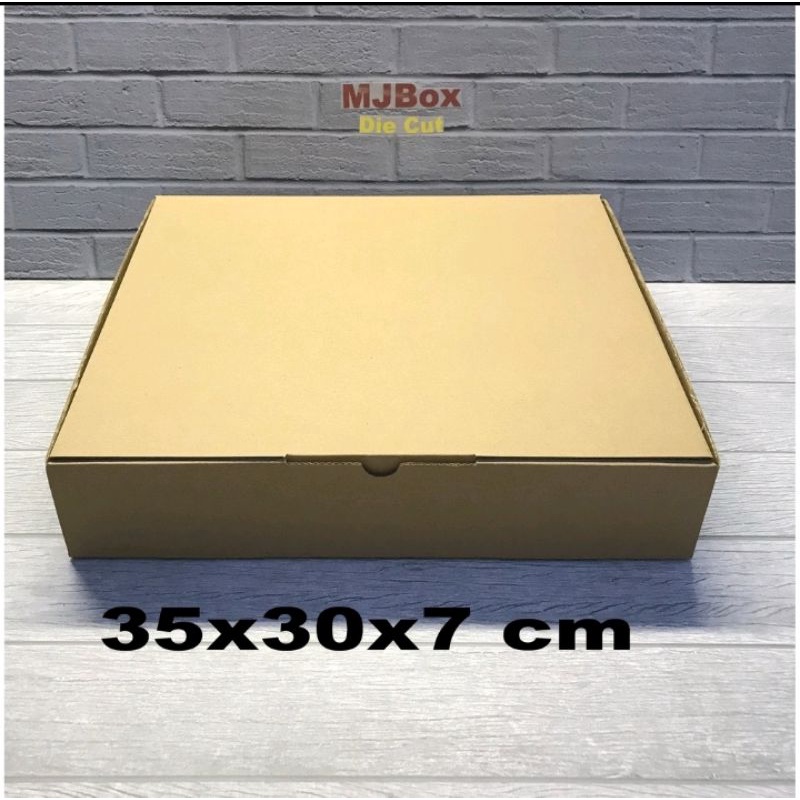 Jual kardus Uk. 35x30x7 cm.......Kardus karton model box Pizza | Shopee ...