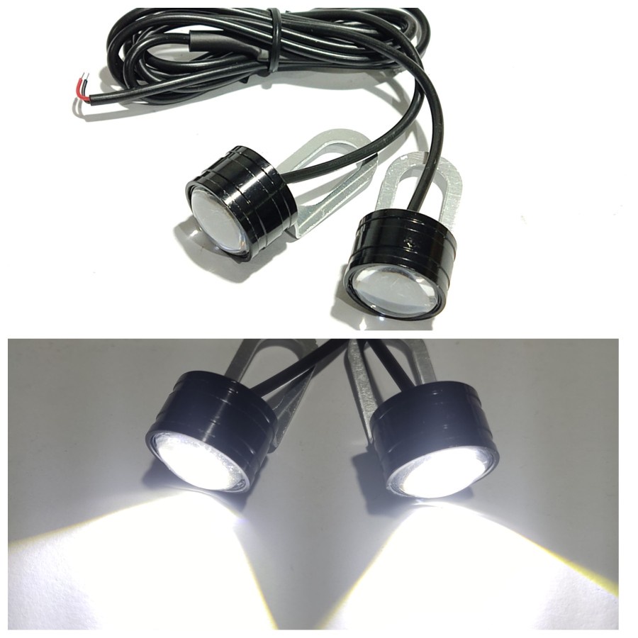 Jual LAMPU MATA ELANG STROBO EAGLE EYE FLASH STROBO KEDIP 3 LED DENGAN BREKET 2PCS | Shopee ...