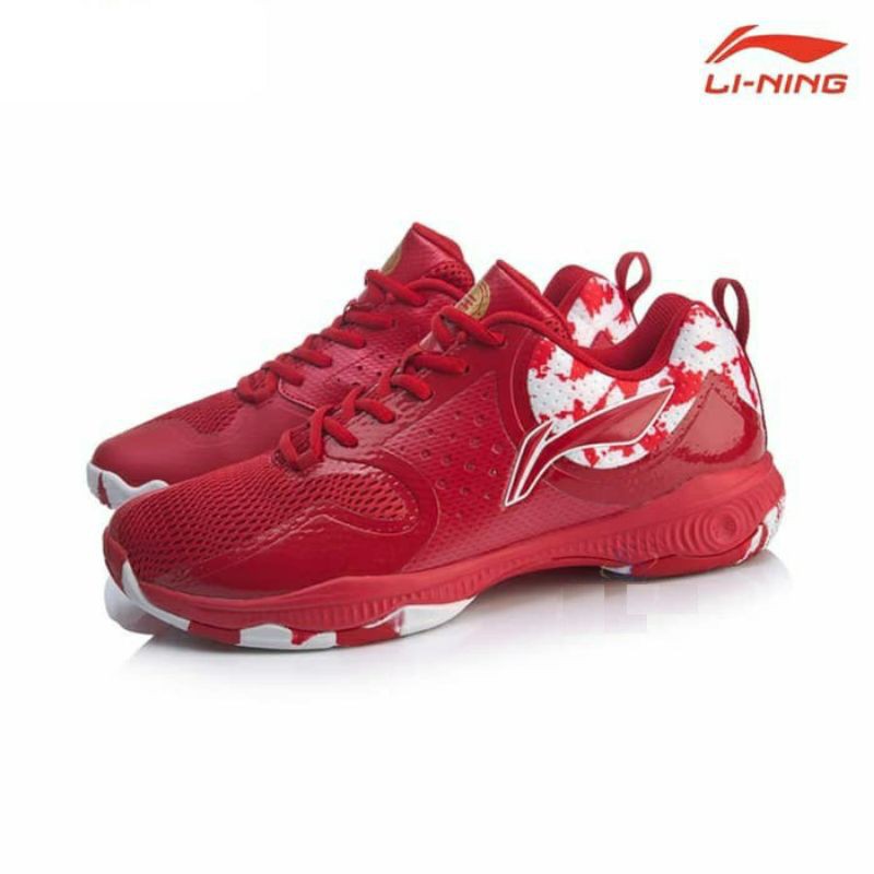 Jual sepatu Lining training shoes harbeld TD red | Shopee Indonesia
