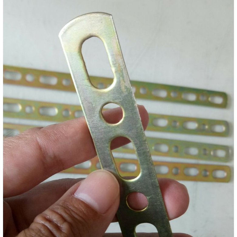 Jual besi plat lubang 30cm penyangga breket bracket knalpot besi bolong ...