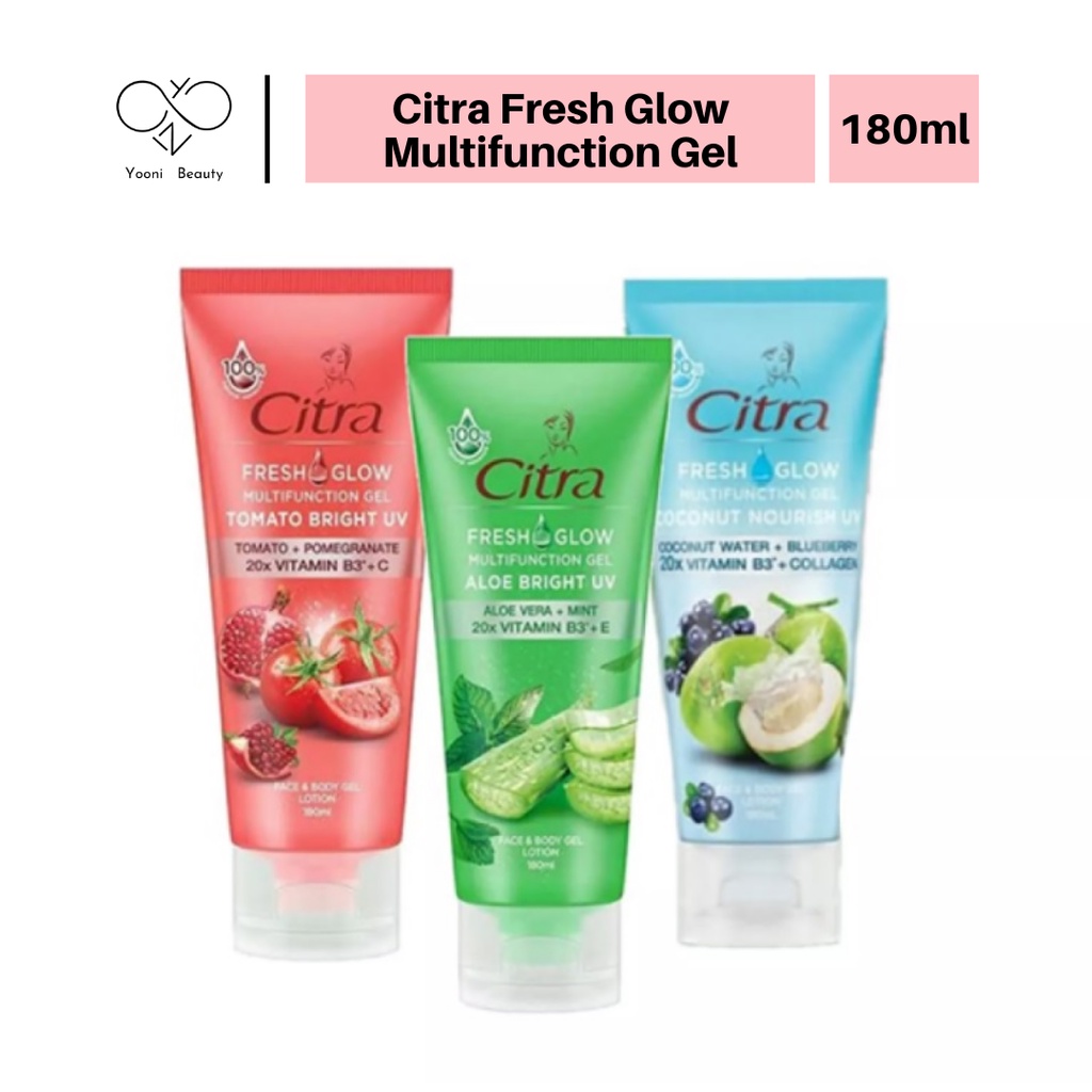 Jual Citra Fresh Glow Multifunction Gel Aloe Bright Up & Tomato Bright ...