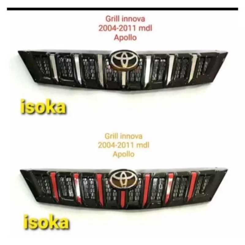 Jual grill Innova 2004 2011 model Prado Hitam glossy plastik ABS ...