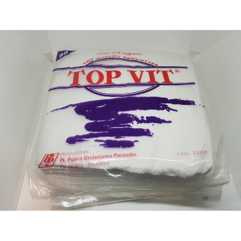 Jual Tissue Top Vit Isi 50 Lembar 15 Cm Murah Tisu Restoran Rumah Makan ...