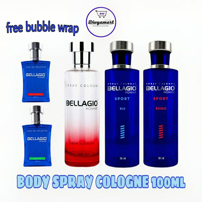 Jual Bellagio Homme Sport Parfum Body Spray Cologne 100ml | Shopee ...