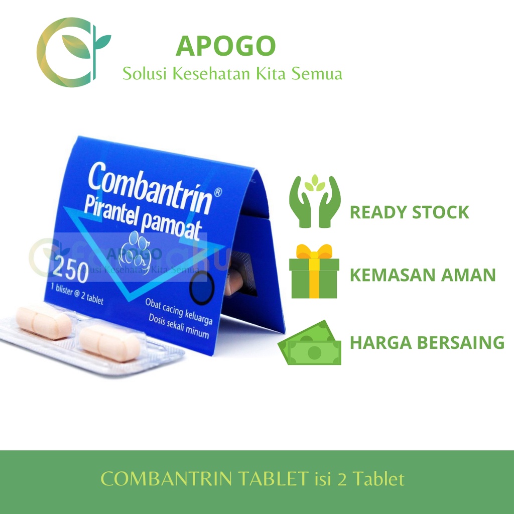 Jual COMBANTRIN Tablet isi 2 tablet OBAT CACING | Shopee Indonesia