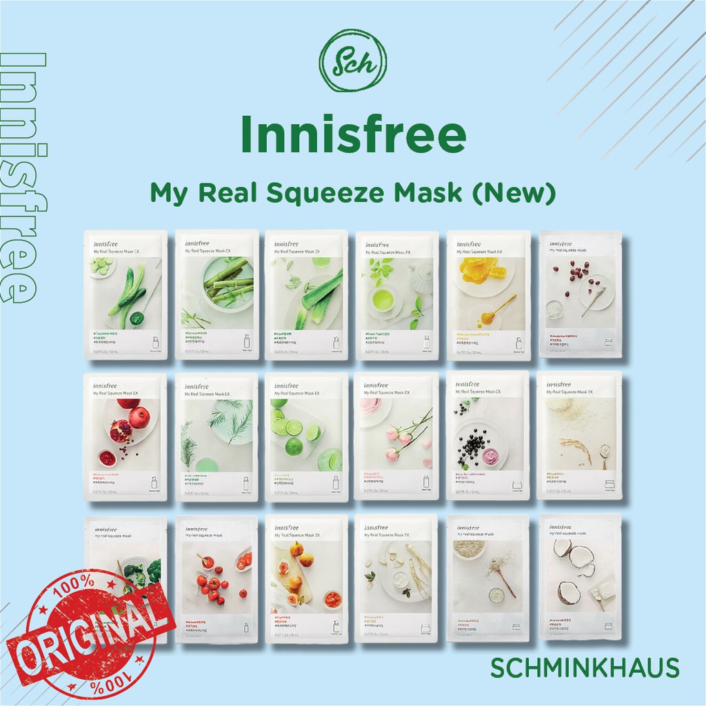 Jual [BPOM] INNISFREE My Real Squeeze Mask (New) | Shopee Indonesia