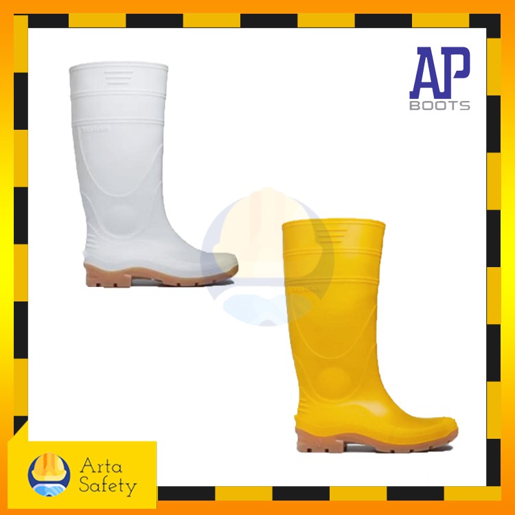 Jual Sepatu Boot/ Sepatu Boots/ Merk AP Terra ( Warna Putih & Kuning ...