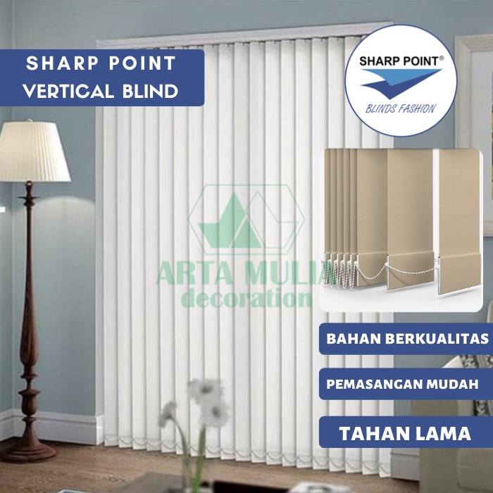 Jual Vertical Blind Sharp Point Blackout 100% Tirai Rumah Kantor Tirai ...
