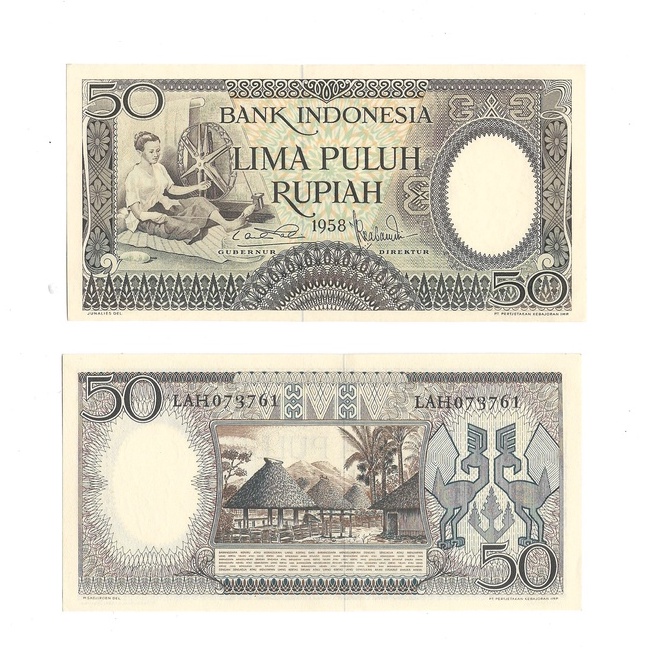 Jual Uang kuno Indonesia 50 Rupiah 1958 Seri Pekerja Tangan I Extra Fine-UNC | Shopee Indonesia