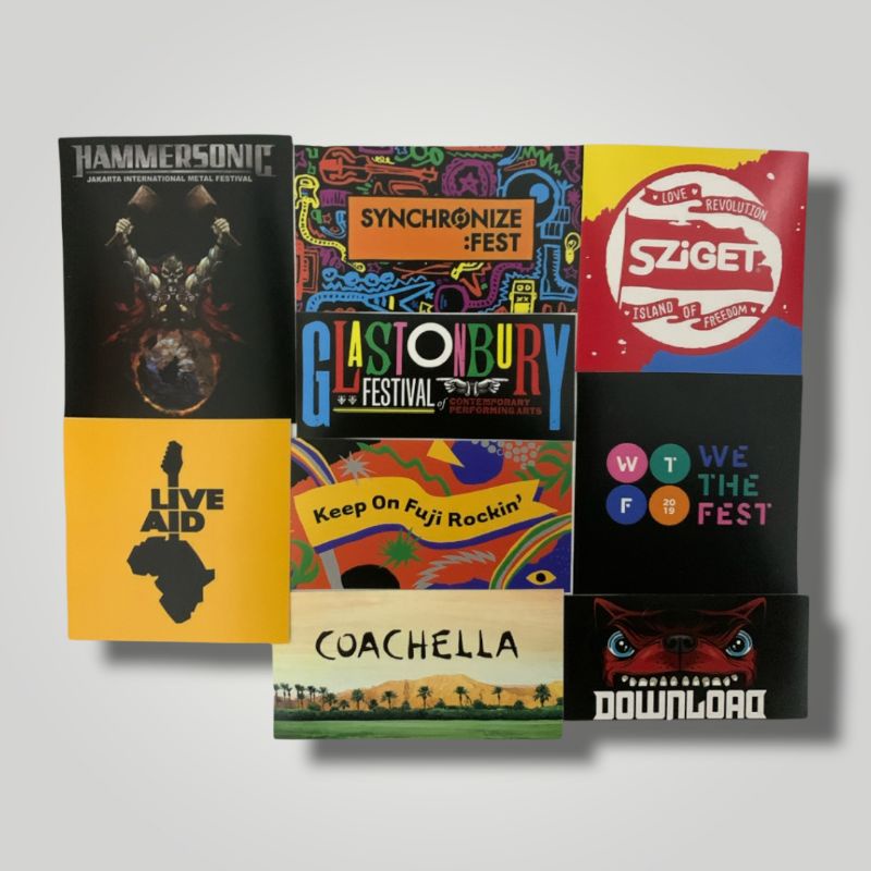 Jual Sticker Pack Festival Music (Glastonbury, Coachella, Live Aid ...