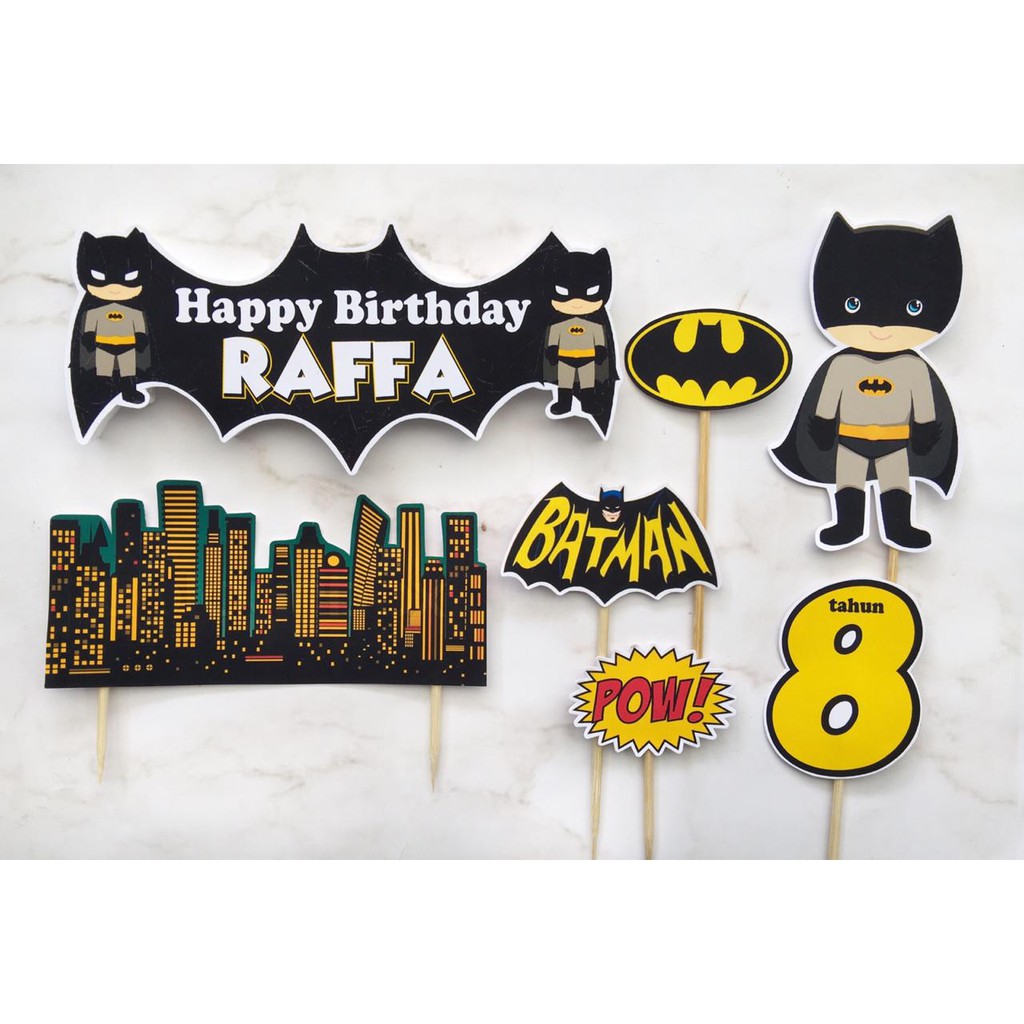 Jual Topper Batman dengan nama dan angka - karton | Shopee Indonesia