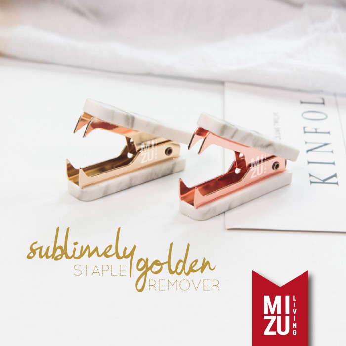 Jual SUBLIMELY GOLDEN MARBLE Motif STAPLE REMOVER Pelepas Stepler ...