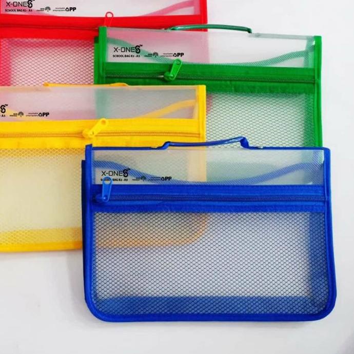 Jual School Bag Map Plastik Tas 2 Dua Kancing A5 Folio Shopee Indonesia