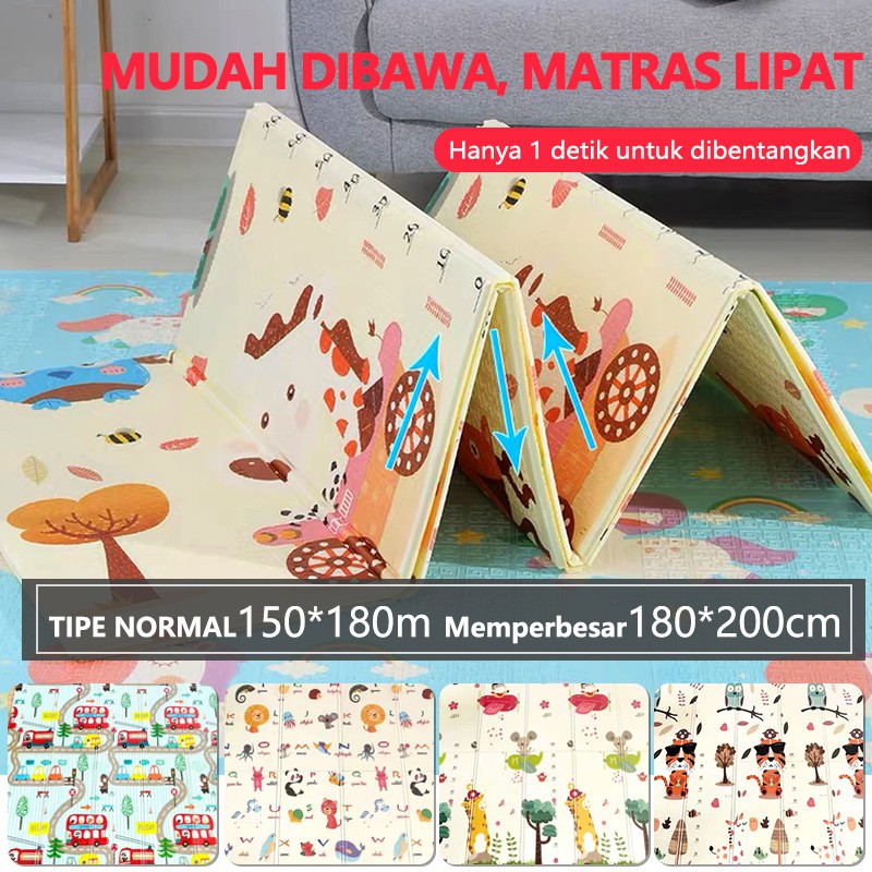 Jual 200×180cm MATRAS TEBAL BAYI / ANAK BELAJAR MERANGKAK & BERMAIN ...