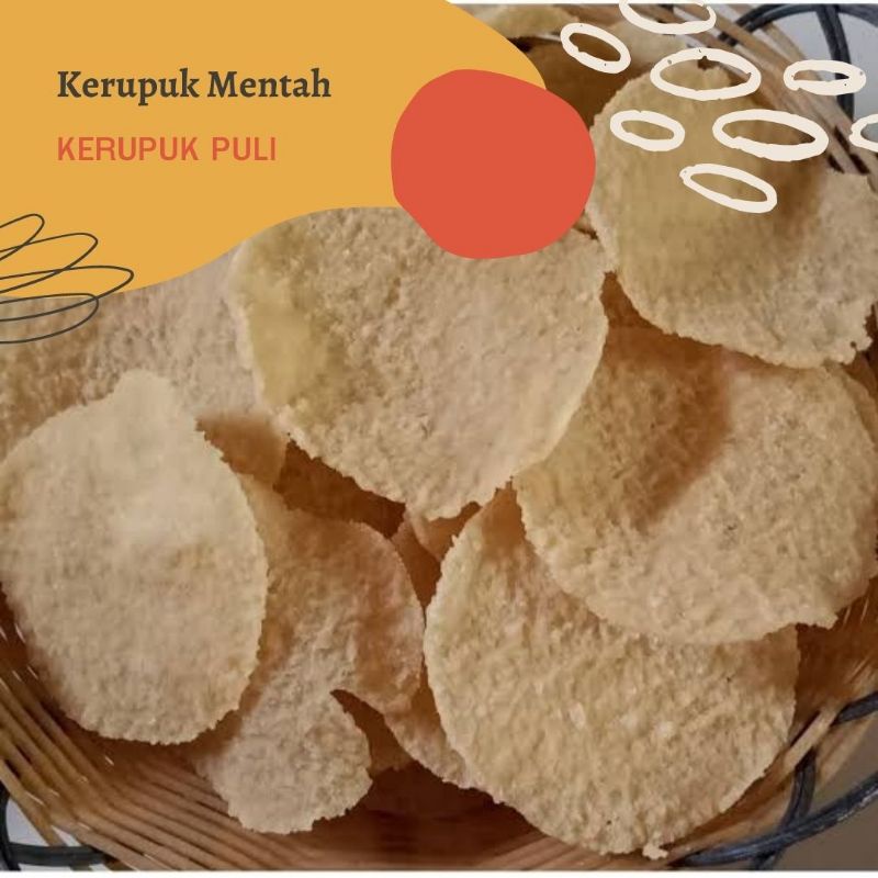 Jual [ 1 KG ] KERUPUK PULI BAWANG MENTAH / KRECEK KRUPUK PULI BAWANG ...