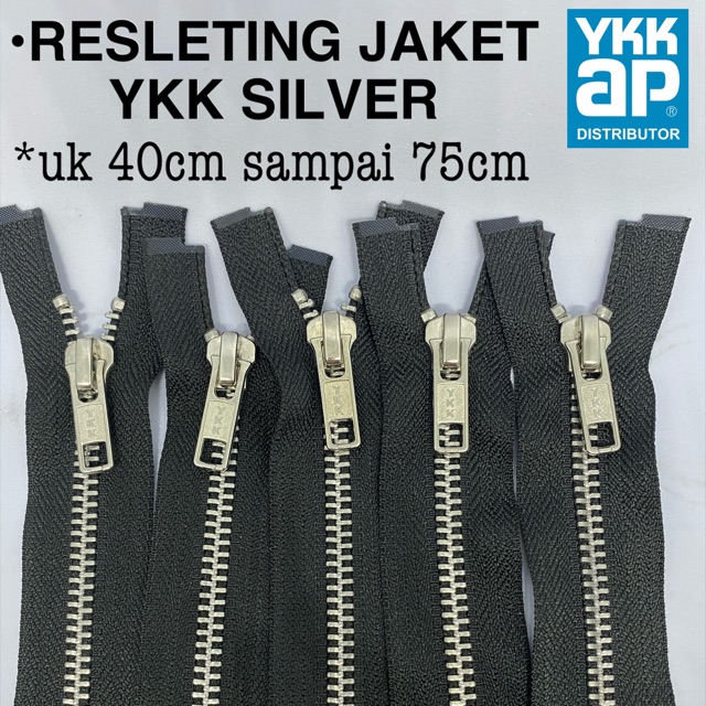 Jual RESLETING JAKET YKK SILVER | Shopee Indonesia