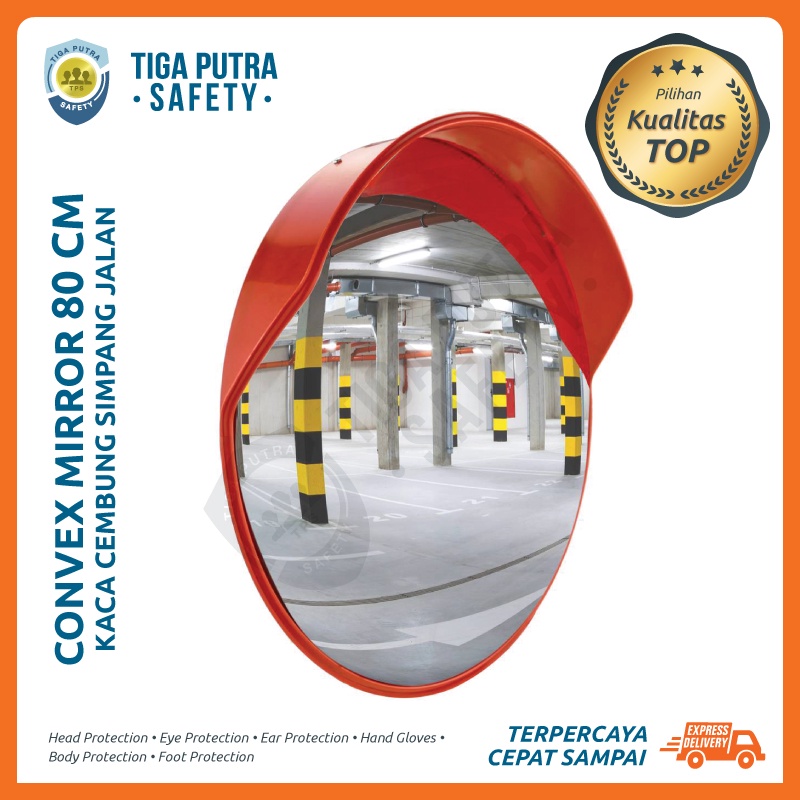 Jual Convex Mirror Kaca 80 cm Cermin Cembung Outdoor Simpang Jalan ...