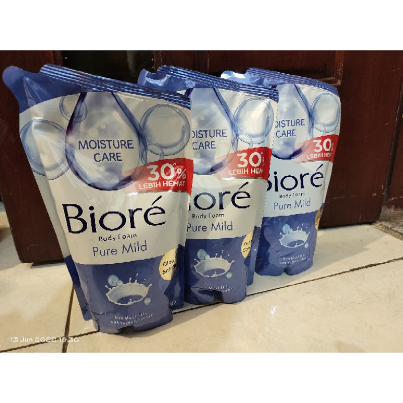 Jual BIORE SABUN CAIR PURE MILD 800ML / SABUN CAIR BIORE BIRU 800ml ...