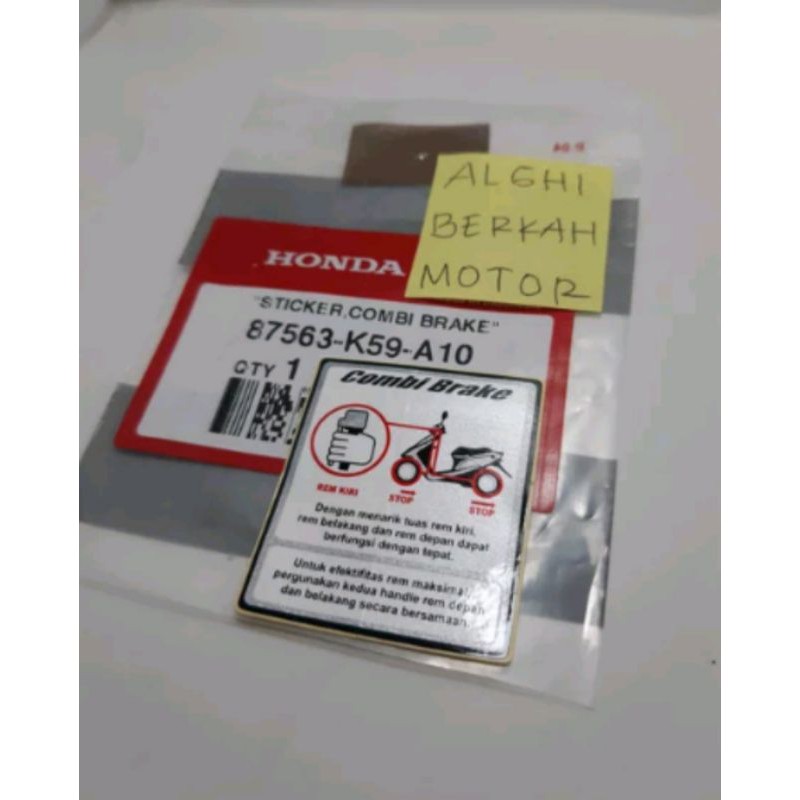 Jual Stiker Sticker Combi Brake Vario 125 150 Scoopy Original Honda ...