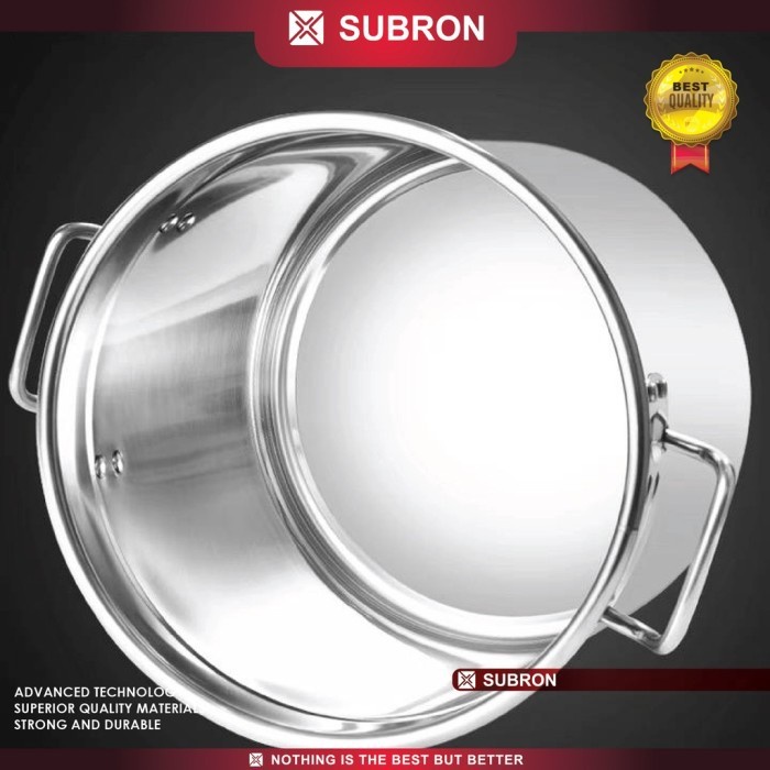 Jual Subron Stok Pot 60 cm Besar Panci Sup Tinggi Multifungsi Stainless ...