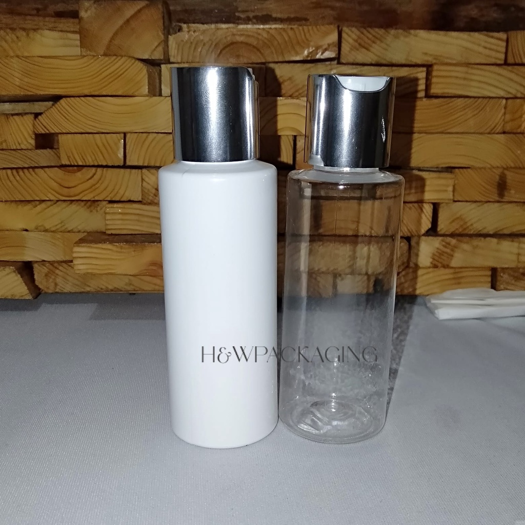 Jual Botol RF 100ml putih dan natural cap presstop silver | Shopee ...