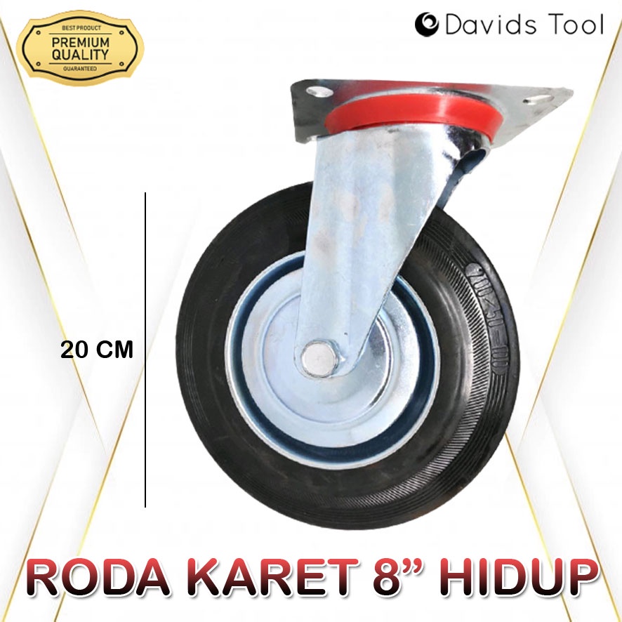 Jual Roda Troli Etalase Ban Gerobak Lemari 8 Inch Hidup | Shopee Indonesia