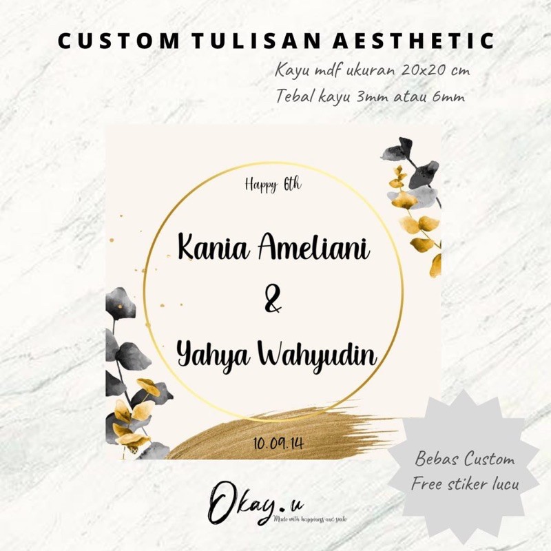 Jual Custom Tulisan Aesthetic | Shopee Indonesia