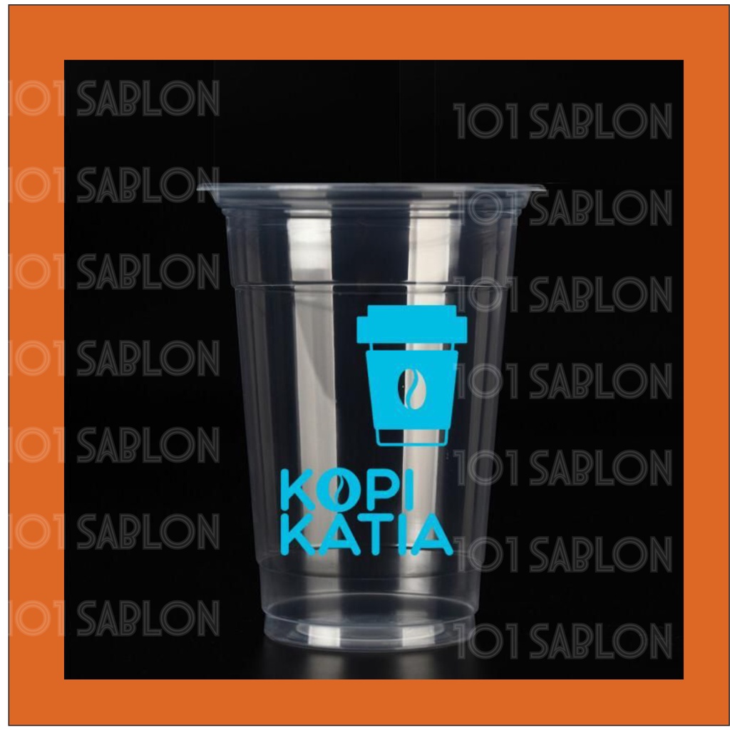 Jual Sablon Gelas Plastik Cup 12 oz Cetak Logo Cepat Bagus Murah ...