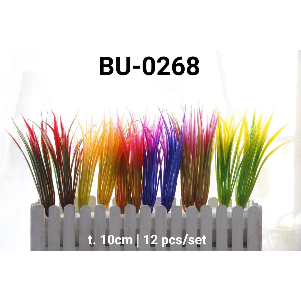Jual BU-0268 BUNGA RUMPUT tanaman taman kebun hiasan kue maket | Shopee ...